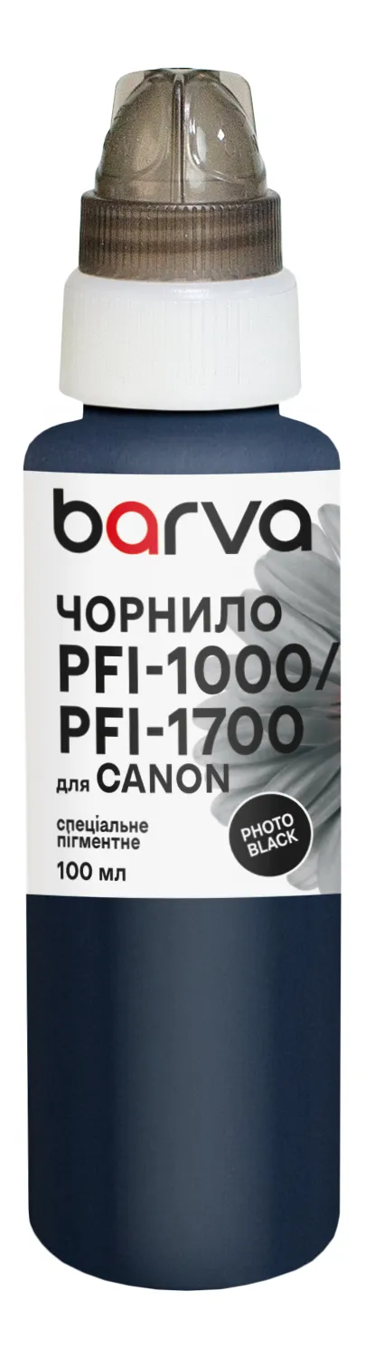 Чорнило для Canon PFI-1000/PFI-1700 PBK спеціальне 100 мл, пігментне, фото-чорне Barva (C1700 ...