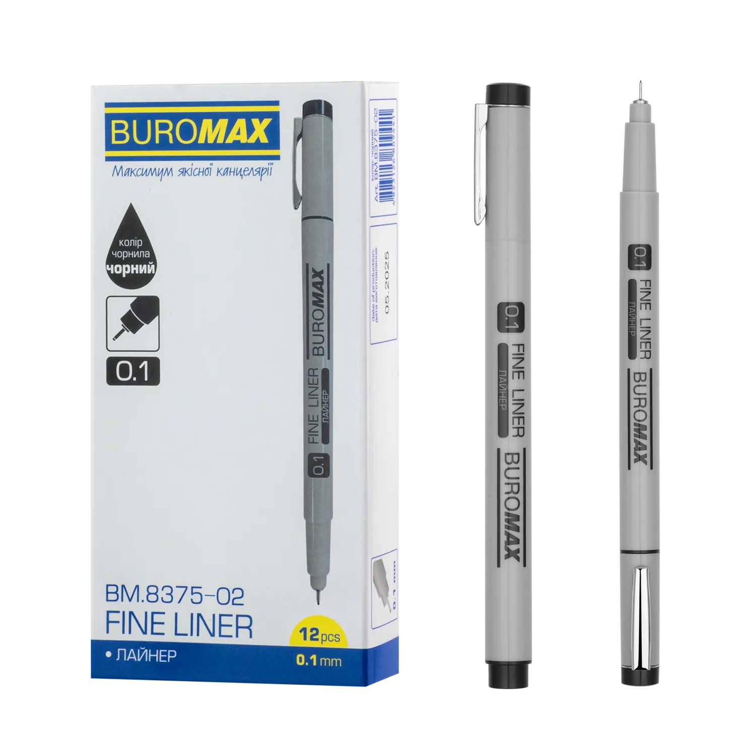Лайнер 0.1 мм, чорний Buromax (BM.8375-02) купить по лучшей цене в магазине Prote.ua
